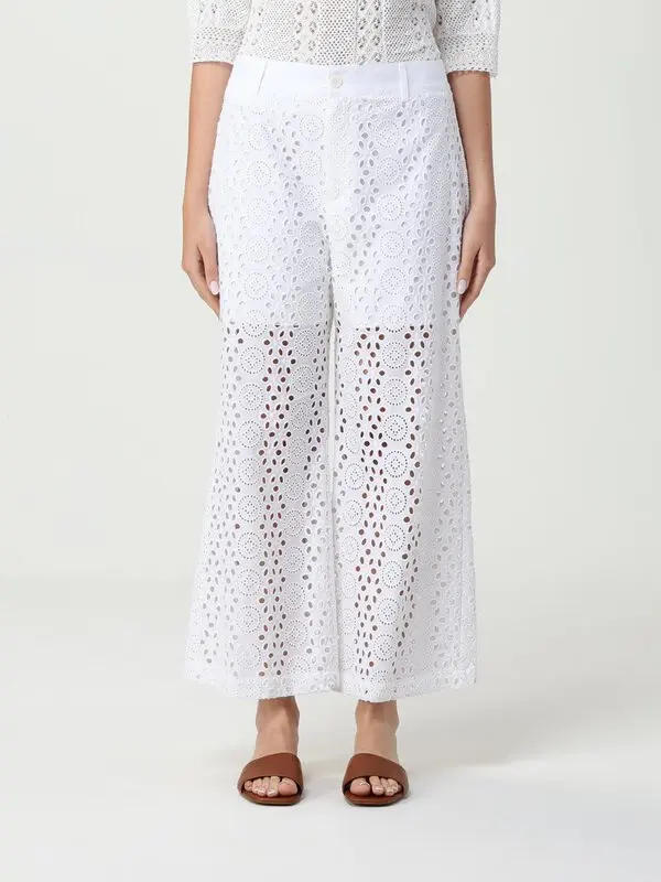 Liu Jo Embroidered Wide Leg Trousers