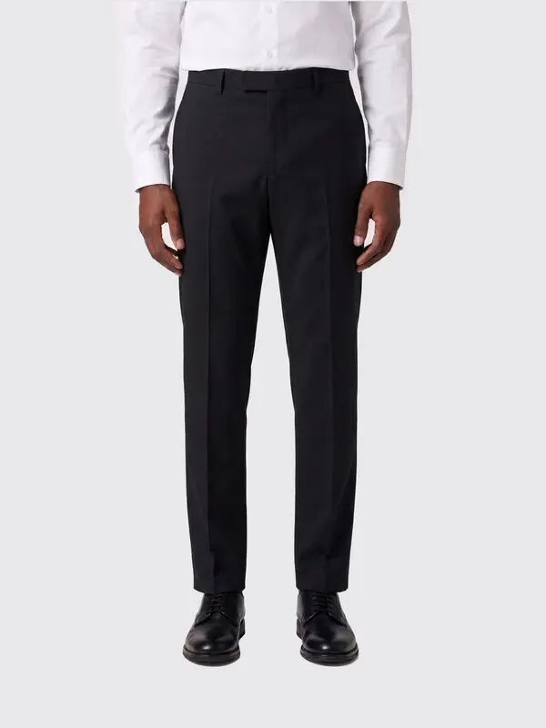 PT TORINO Virgin Wool And Cotton Tailored Trousers - Black