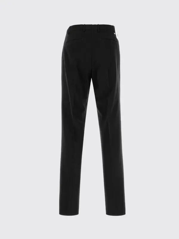 PT TORINO Virgin Wool And Cotton Tailored Trousers - Black