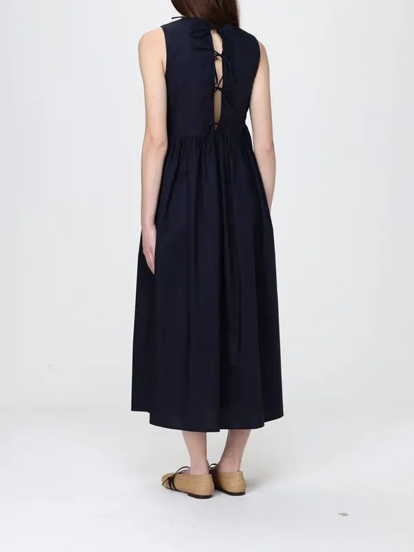 MEIMEIJ Cotton Poplin Midi Dress - Navy