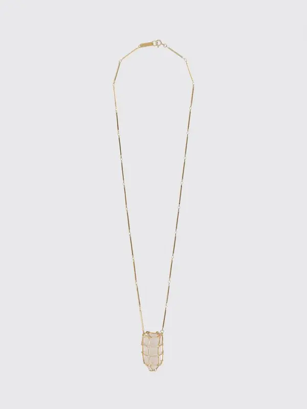 Isabel Marant Étoile Crystal Pendant Necklace In -tone Brass