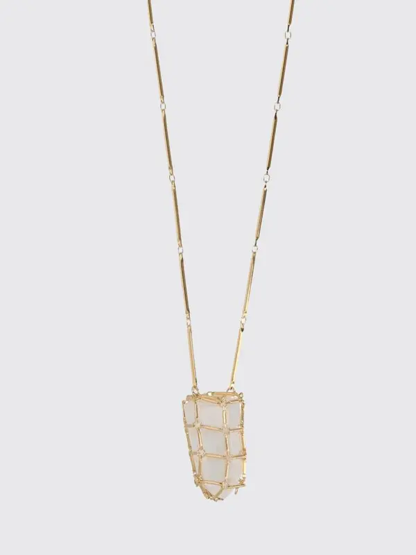 Isabel Marant Étoile Crystal Pendant Necklace In -tone Brass