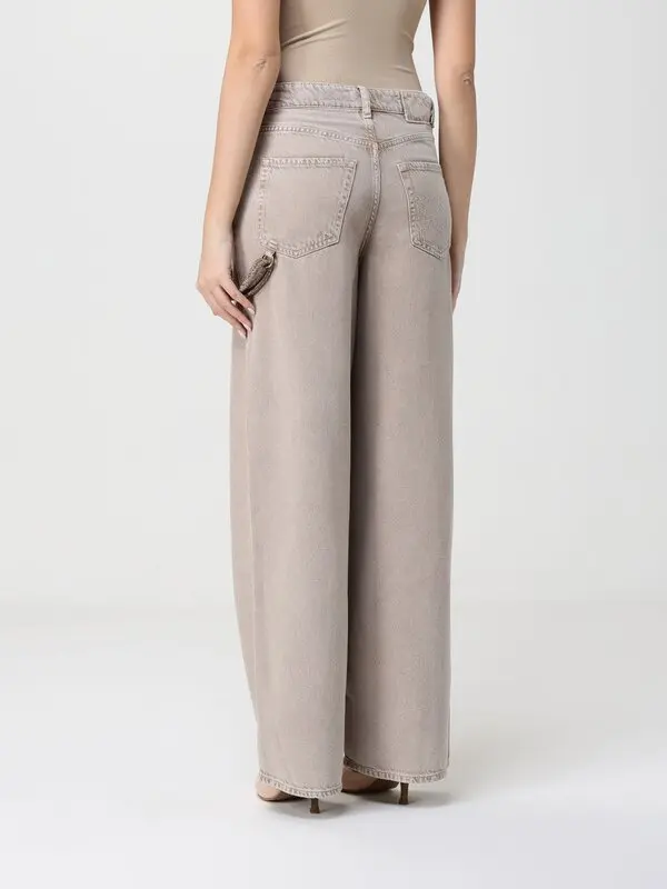 Pinko Wide-leg Cargo Jeans With Rope Detail