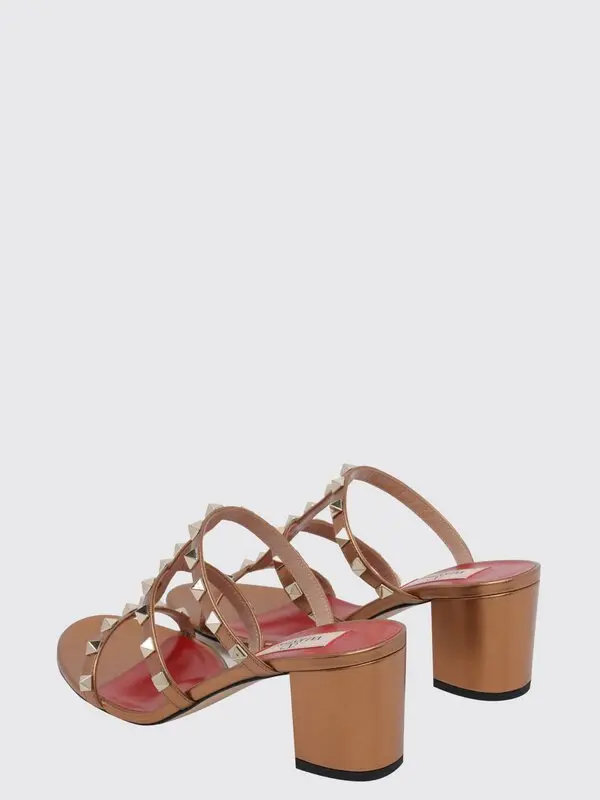 Valentino Garavani Rockstud Mule Sandals In Laminated Leather