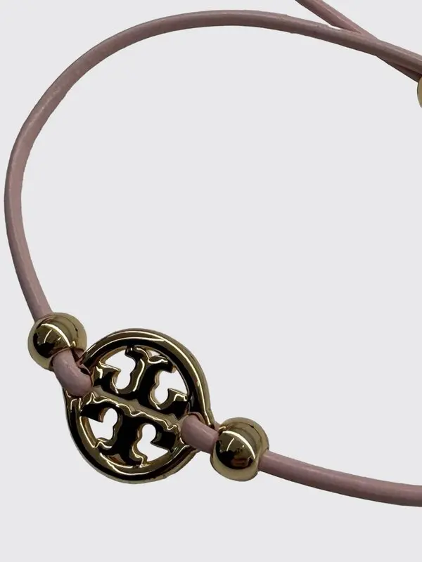 Tory Burch And Brass Bracelet With Double T Logo And Crystal Accent