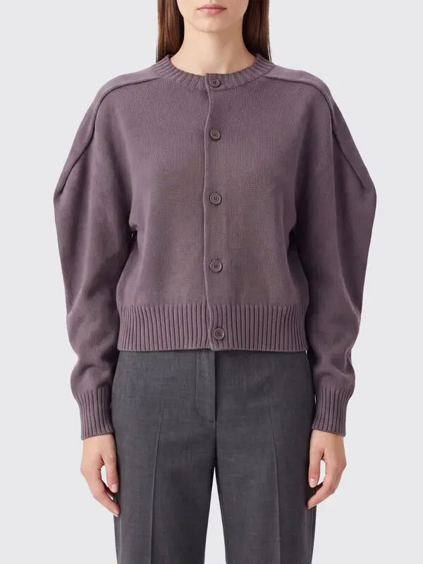 Issey Miyake Relaxed Fit Cotton-blend Cardigan With A Crew Neck - Brown
