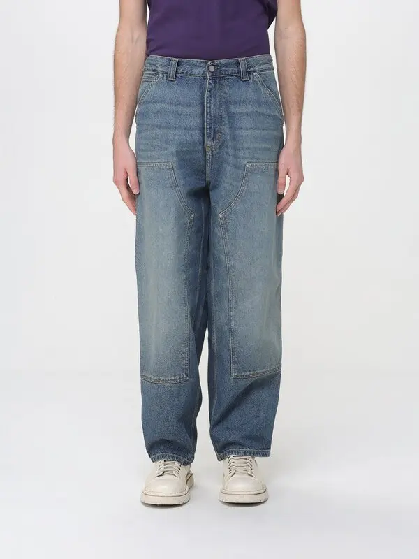 Carhartt Work In Progress Double Knee Cotton Denim Jeans - Blue