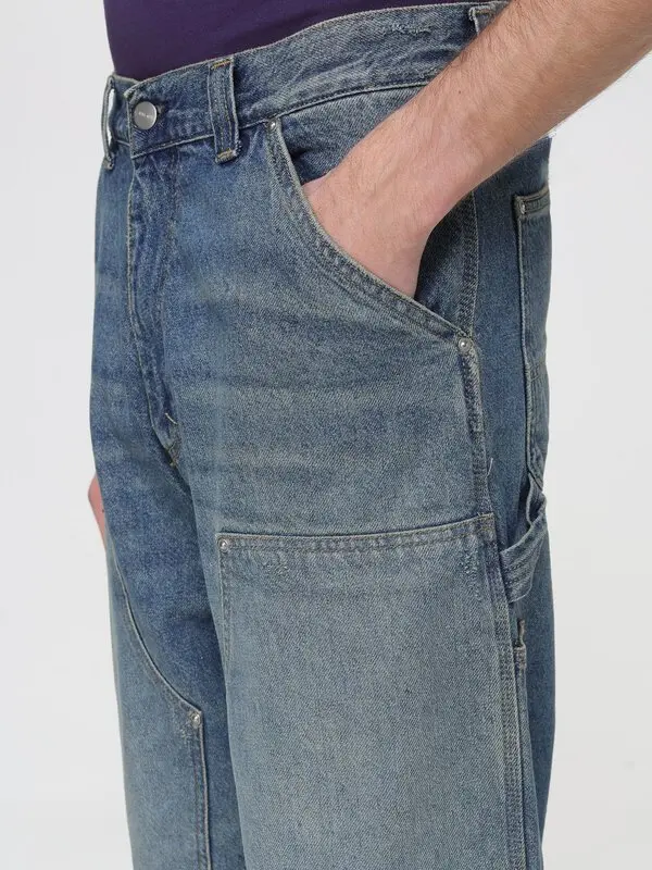 Carhartt Work In Progress Double Knee Cotton Denim Jeans - Blue