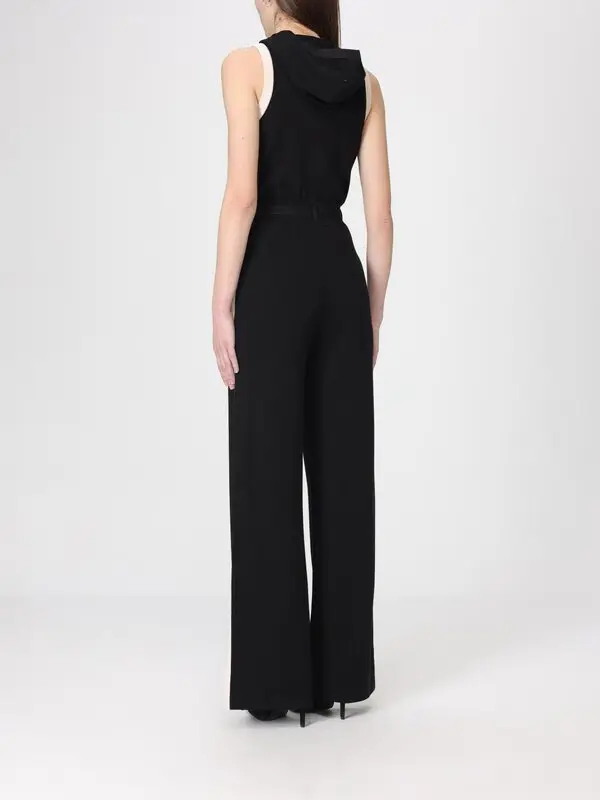 Elisabetta Franchi Viscose Blend Jumpsuit With Hood - Black