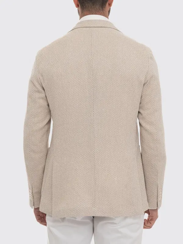 BOSS Single-breasted Blazer In Structured Cotton Blend