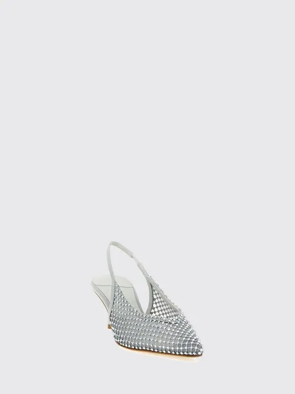 LE SILLA Gilda Canvas And Nylon Slingback With Crystals