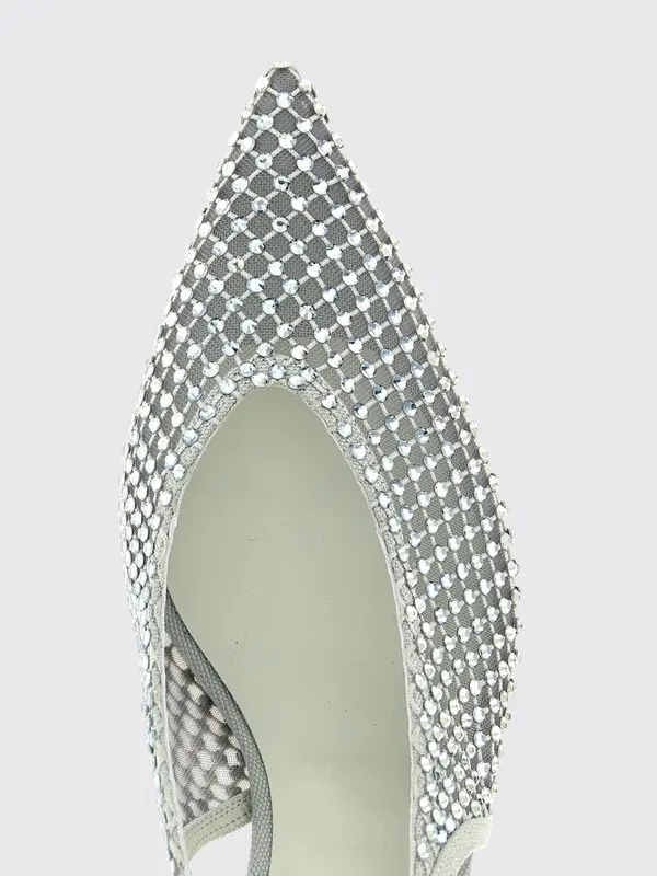 LE SILLA Gilda Canvas And Nylon Slingback With Crystals