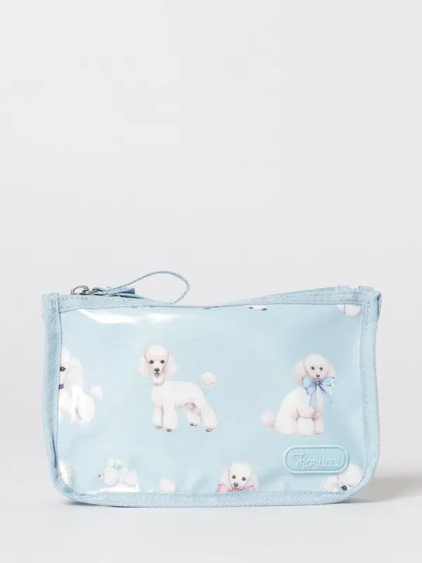 Fiorucci Poodle Pouch In Cotton Canvas And Pvc