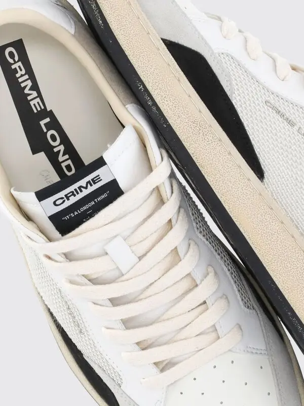 CRIME LONDON Leather And Mesh Chelsea Sneakers