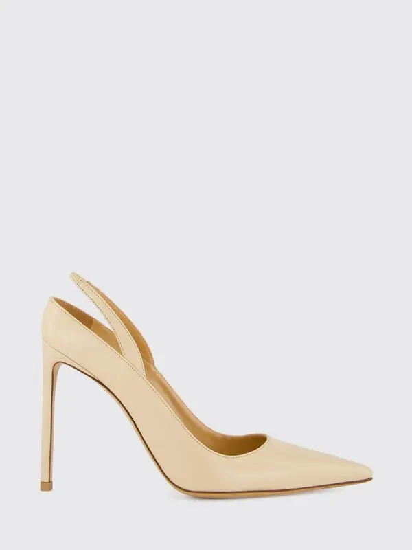 FRANCESCO RUSSO Leather Slingback Pumps With Stiletto Heel