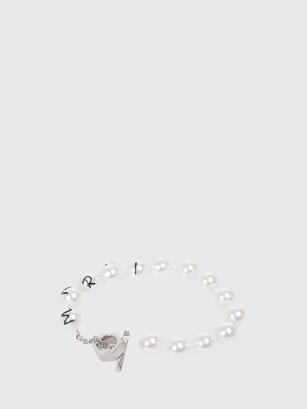 Marni Brass Necklace With Synthetic S And Crystals - Pearl