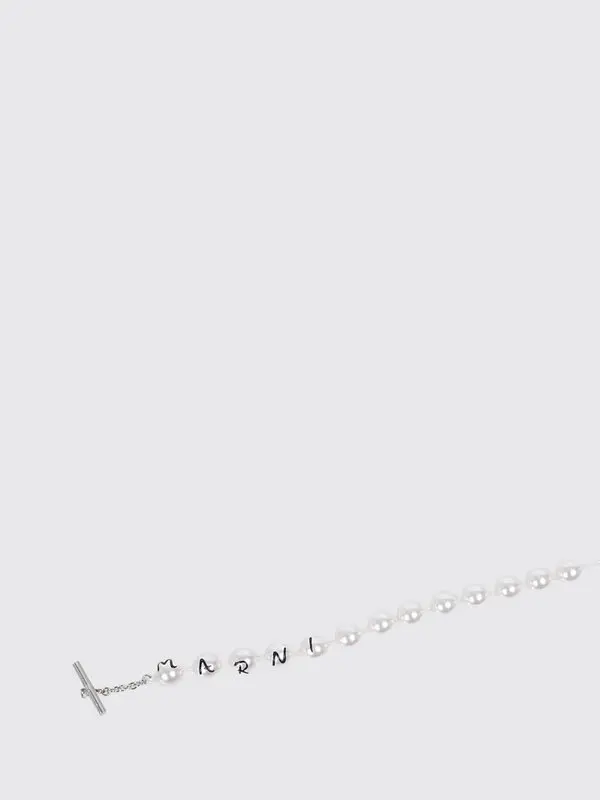 Marni Brass Necklace With Synthetic S And Crystals