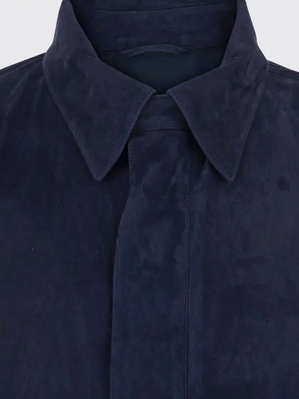 Giorgio Armani Suede Lambskin Leather Shirt Jacket