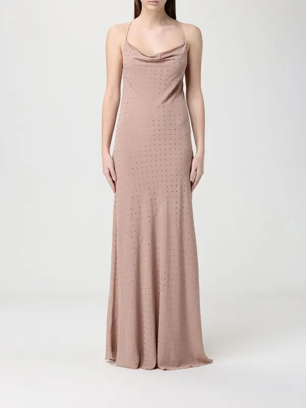 Pinko Maxi Dress With Embellishments - Pink