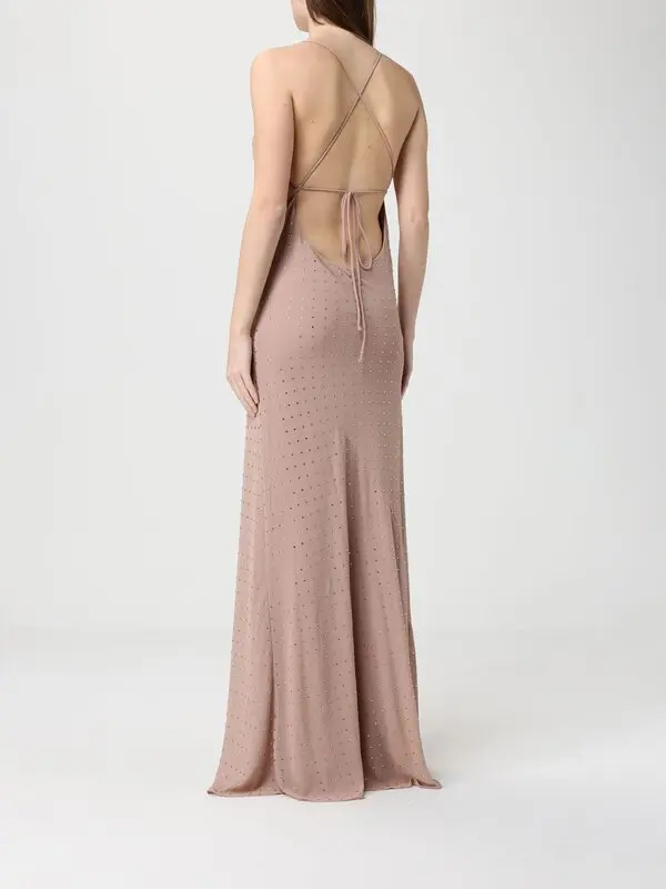 Pinko Maxi Dress With Embellishments - Pink
