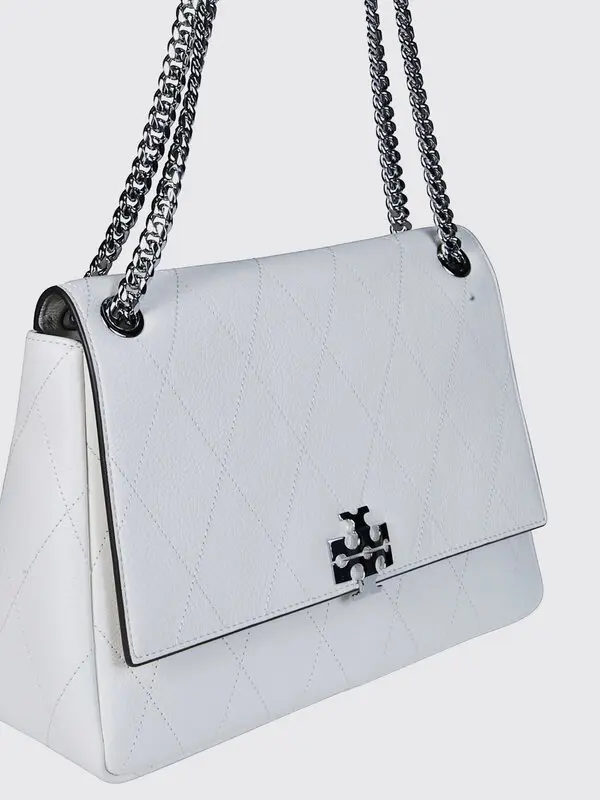 Tory Burch Charlie Matelassé Leather Shoulder Bag - Cream