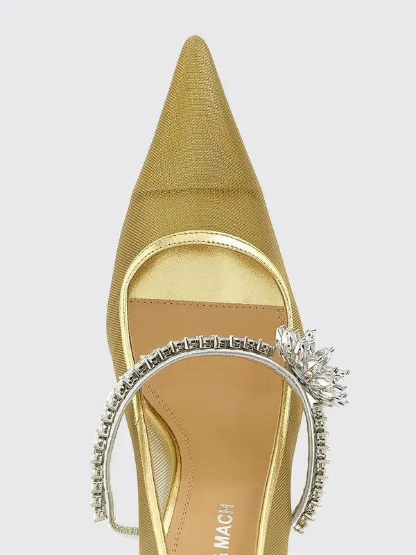 MACH&MACH Lotus Flower Mesh Heeled Pumps