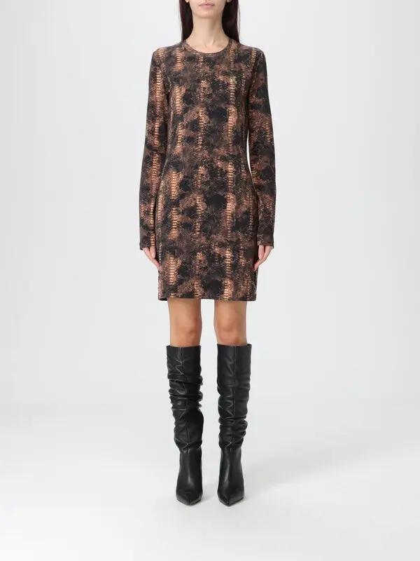 Just Cavalli Long Sleeve Printed Dress