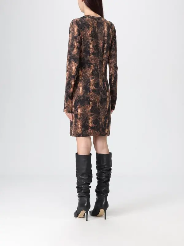 Just Cavalli Long Sleeve Printed Dress