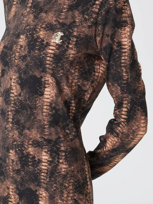 Just Cavalli Long Sleeve Printed Dress