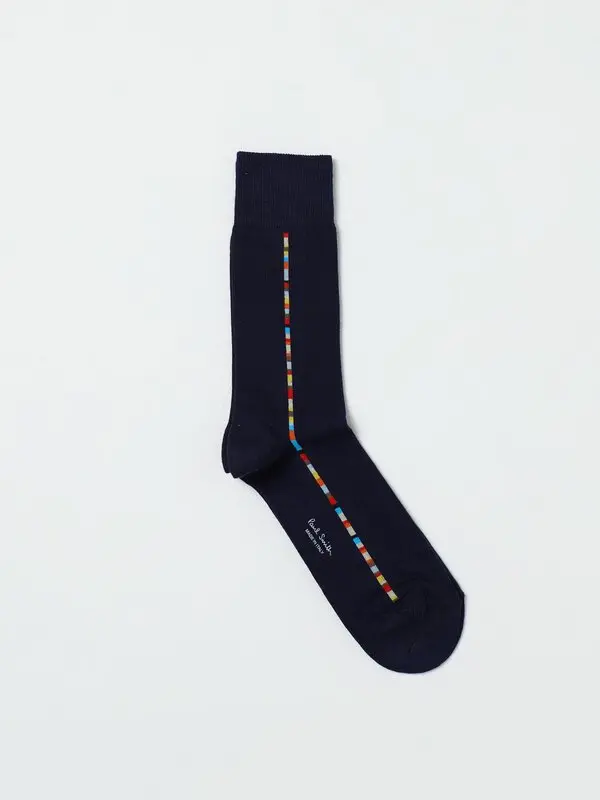 Paul Smith Striped Crew Socks - Blue