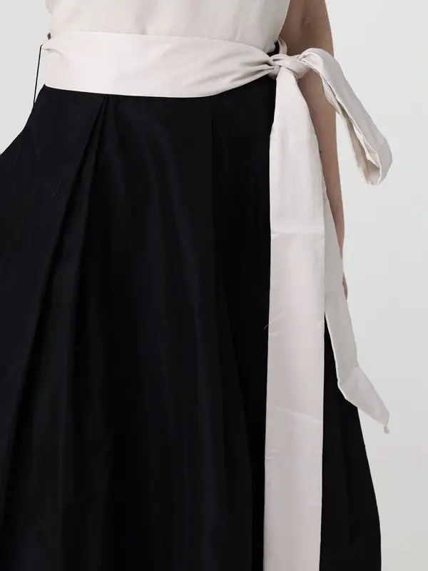 Max Mara Baschi Cotton Blend Twill Midi Skirt - Black