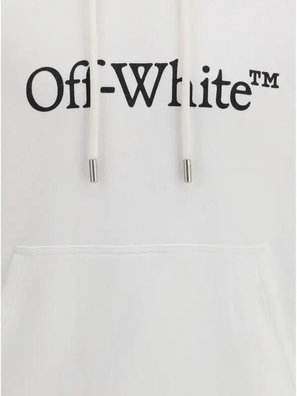 Off-White Cotton Hoodie With Logo