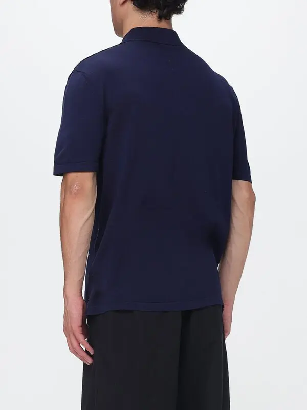 A.p.c. Cotton Knit Polo - Navy