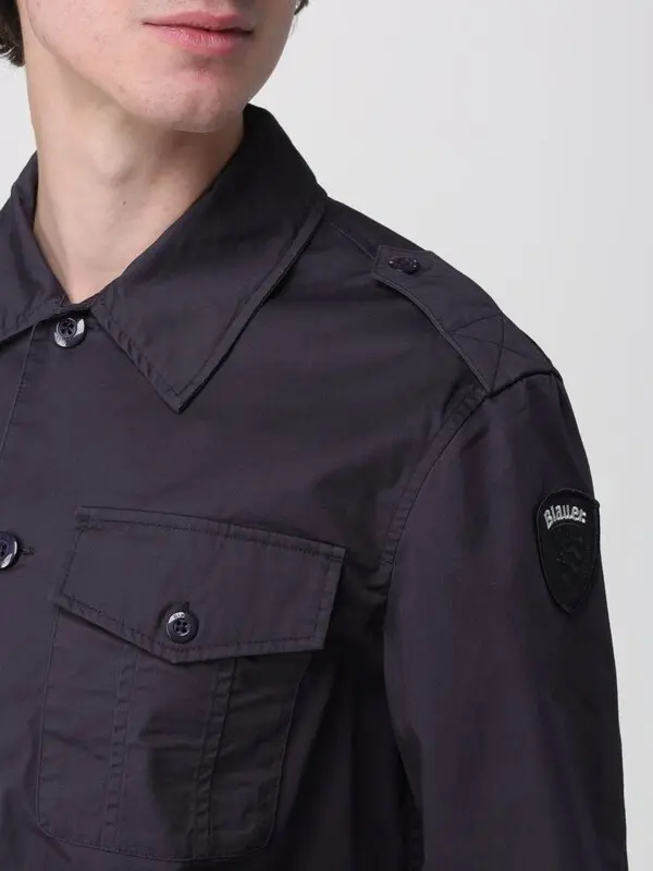 BLAUER. Cotton Blend Shirt - Blue