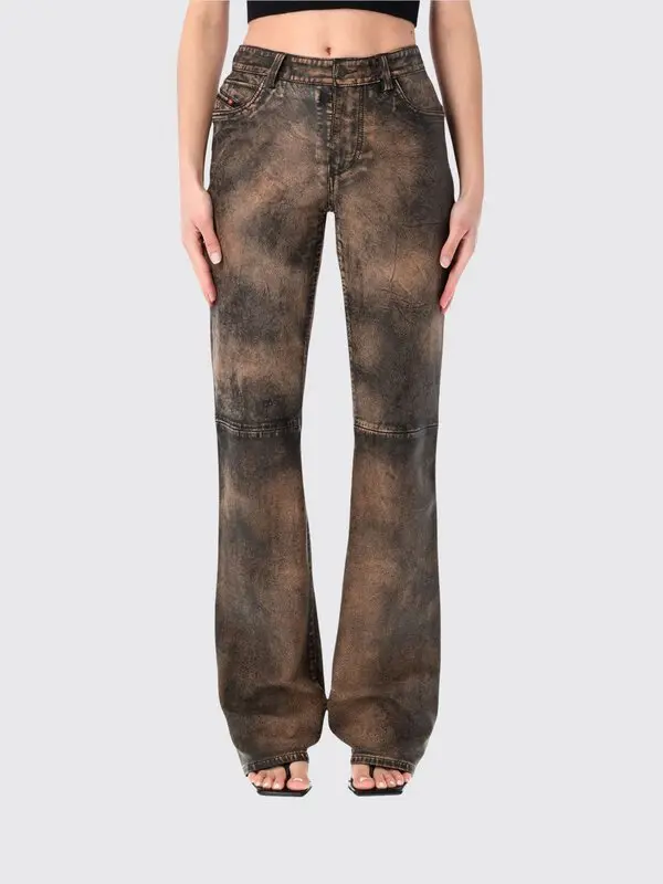 DIESEL® L-ysa Leather Effect Trousers