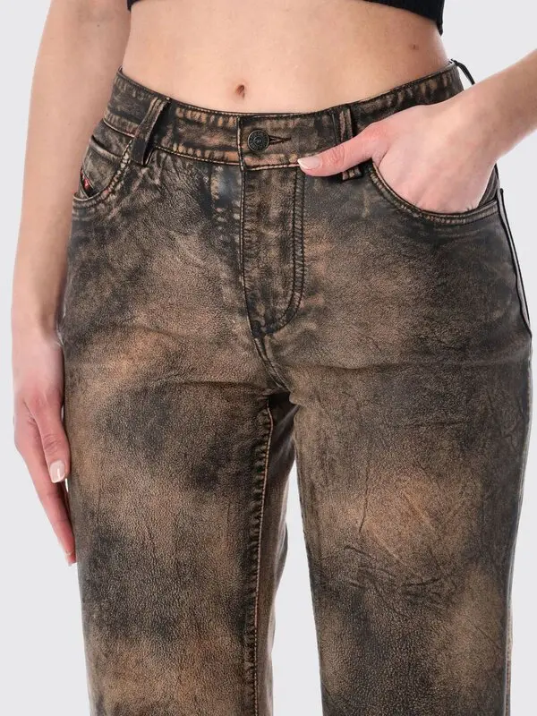 DIESEL® L-ysa Leather Effect Trousers