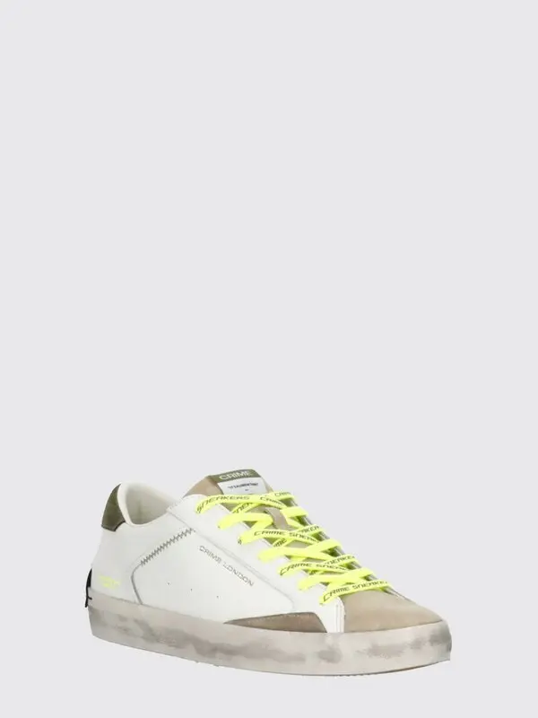 CRIME LONDON Distressed Leather Sneakers