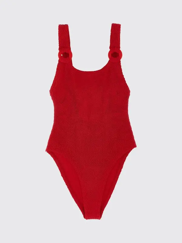 Hunza G U-neck Crinkle One-piece Swimsuit With Ring Detail
