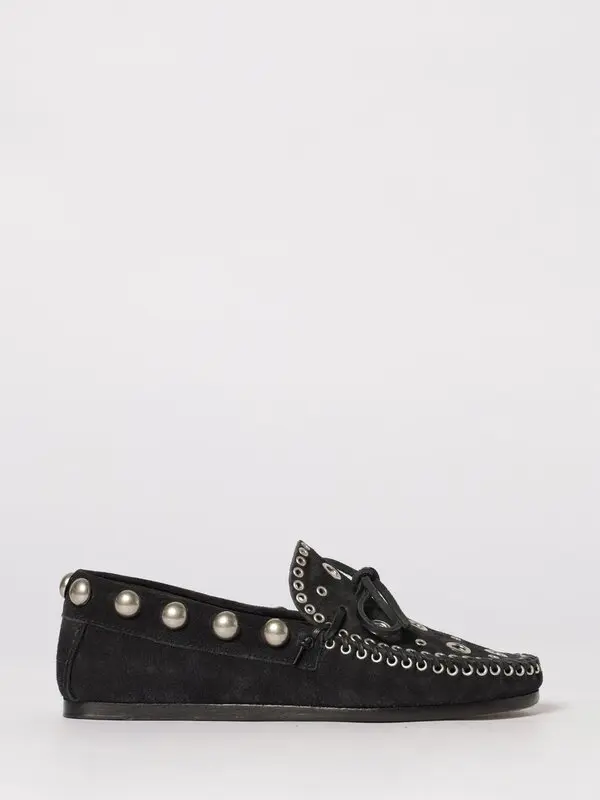 Isabel Marant Étoile Fitza Suede Loafers With Studs - Black