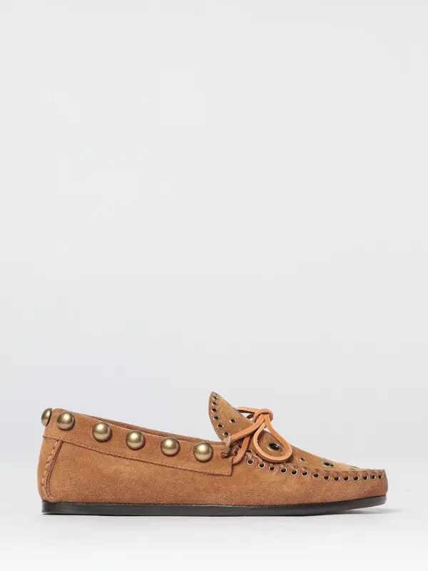Isabel Marant Étoile Fitza Suede Loafers With Studs - Brown