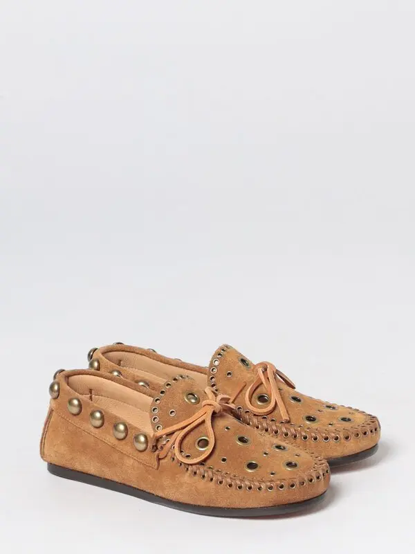 Isabel Marant Étoile Fitza Suede Loafers With Studs - Brown