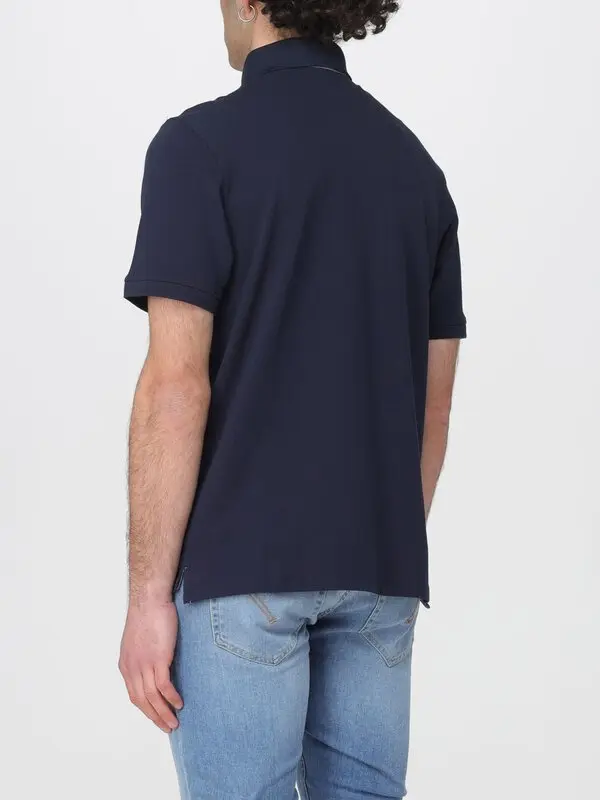 BLAUER. Cotton Polo Shirt - Blue