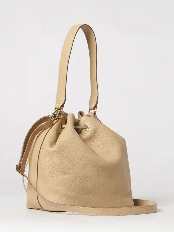 SKYTOS Camilla Pebbled Leather Bucket Bag With Double Handle - Beige