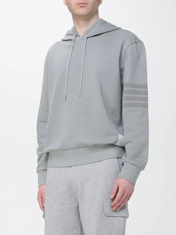 Thom Browne Cotton Hoodie - Grey