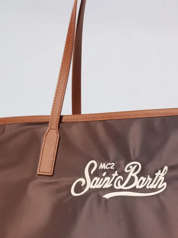 MC2 SAINT BARTH Nylon Shoulder Bag With Logo - Brown