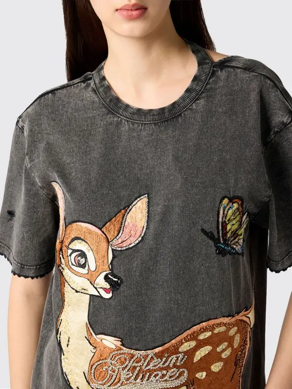 Philipp Plein Printed Cotton Crew Neck T-shirt