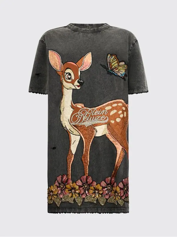 Philipp Plein Printed Cotton Crew Neck T-shirt