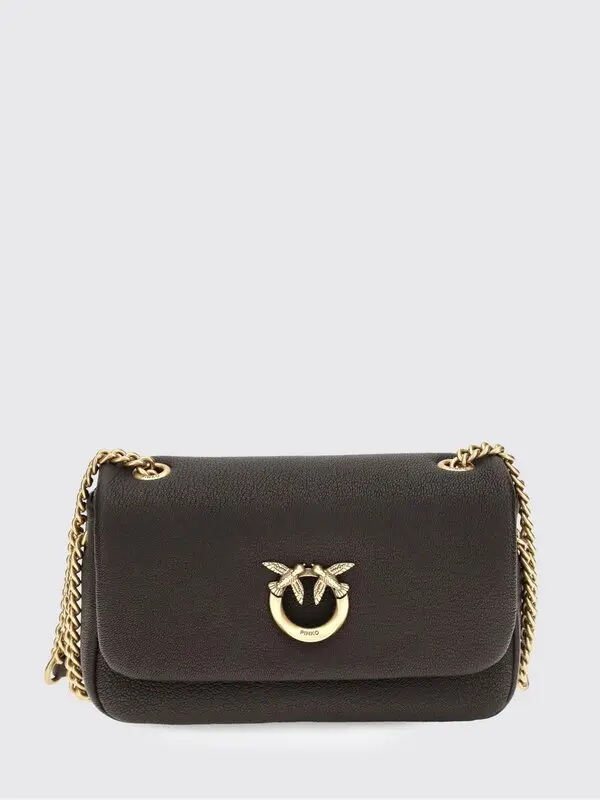 Pinko Shoulder Bag With Gold Tone Chain Strap - Leather