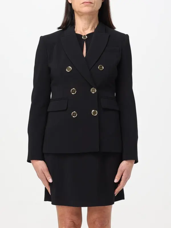Pinko Double Breasted Blazer With Gold Button Detail