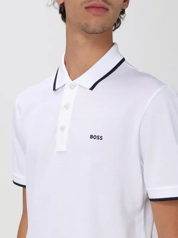 BOSS Cotton Polo Shirt - White